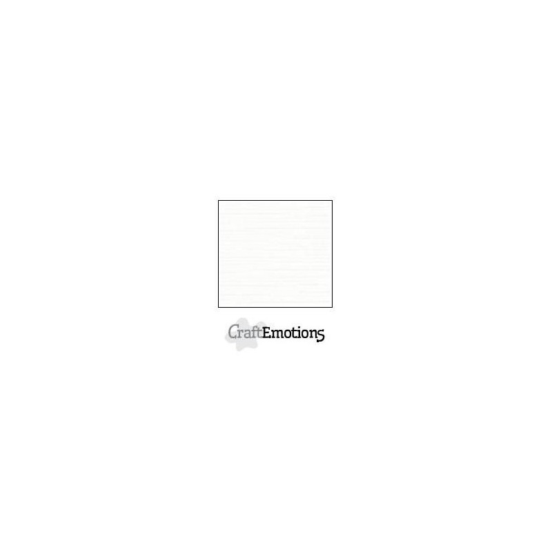 CraftEmotions linen cardboard 10 Sh white 30,5x30,5cm
