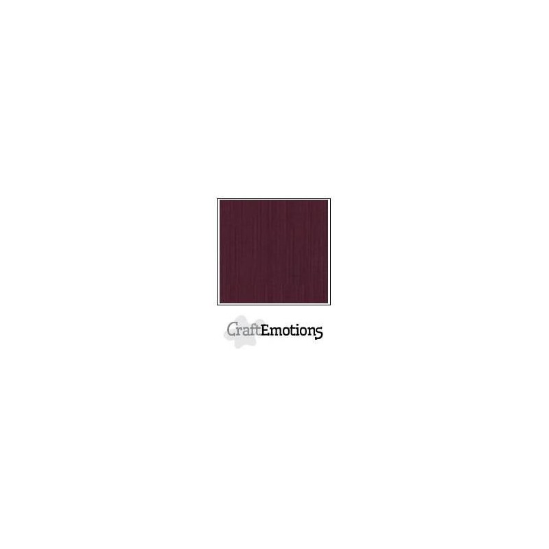 CraftEmotions linen cardboard 10 Sh burgundy 30,5x30,5cm