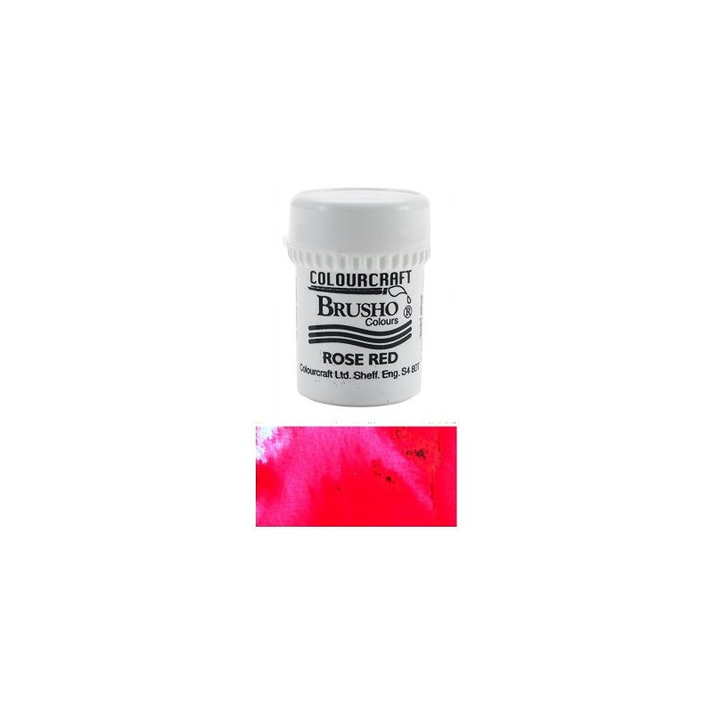 Colourcraft Brusho Styckvis / Burk 15 g. Rose Red