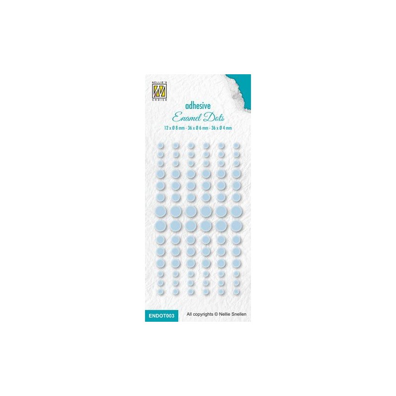 Nellie‘s Choice Enamel dots - Baby blue ENDOT003 Ø4-6-8mm