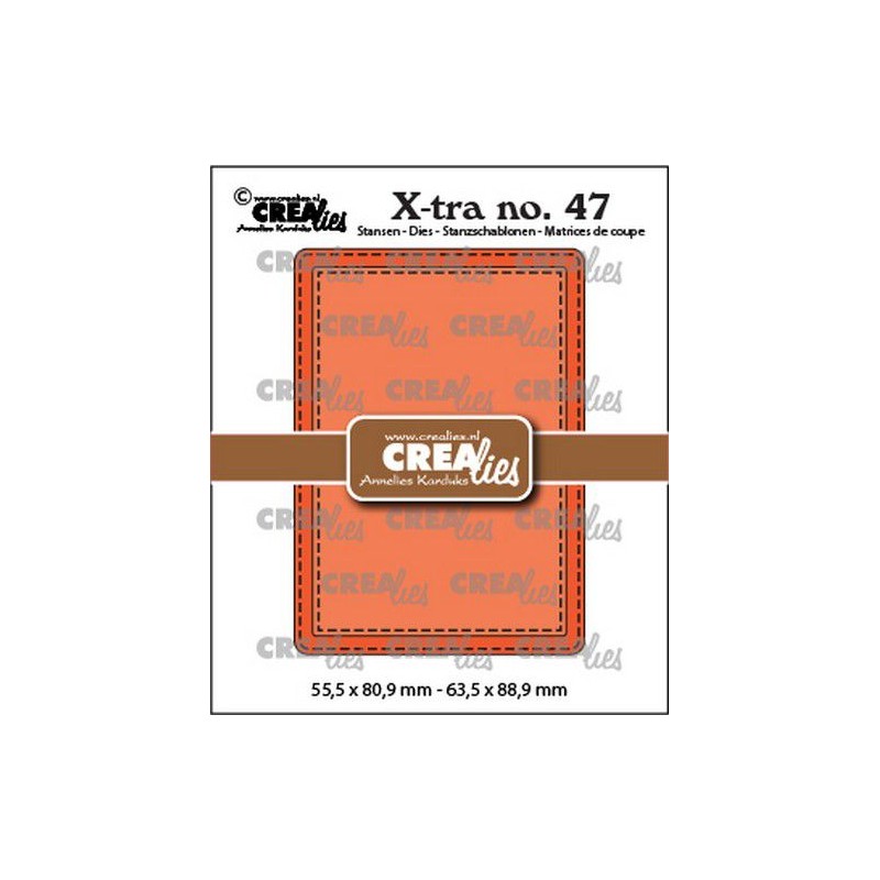 Crealies Xtra no. 47 ATC Die 2 st (med stygn runt kanterna)