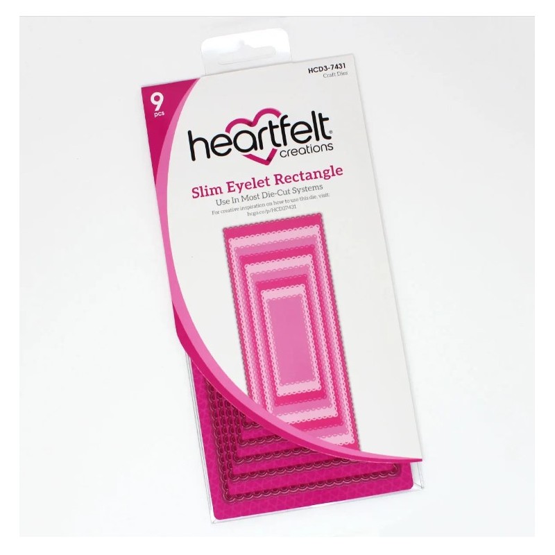 Heartfelt Slim Eyelet Rectangle Die