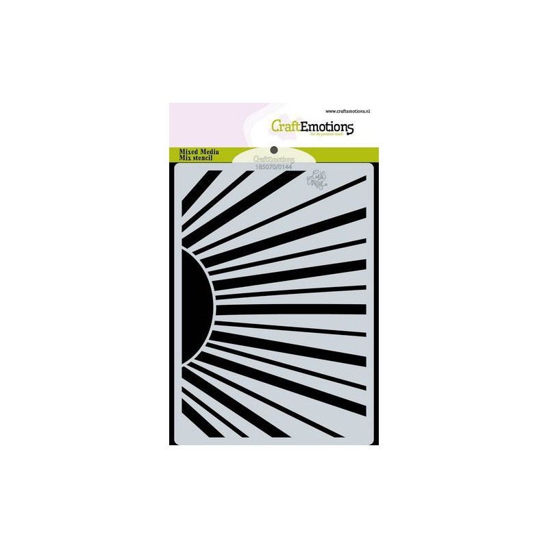 CraftEmotions A6 Mask stencil Bugs & flowers - sun rays Carla Creaties