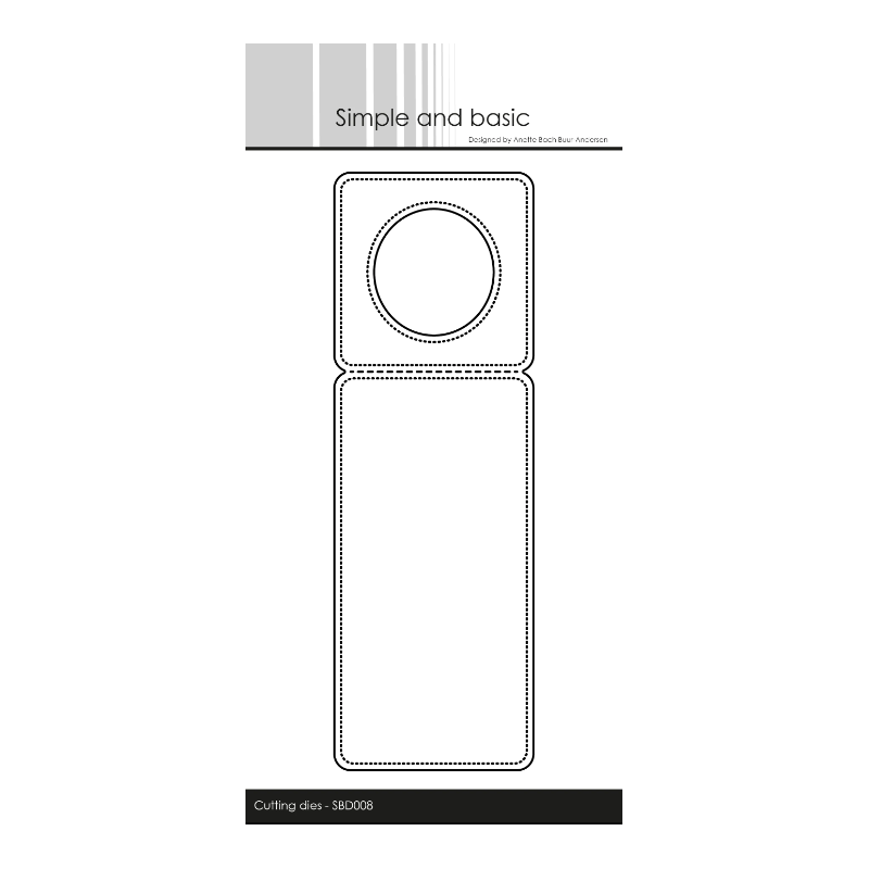 Simple and Basic die "Pierced Bottle Label" SBD008
