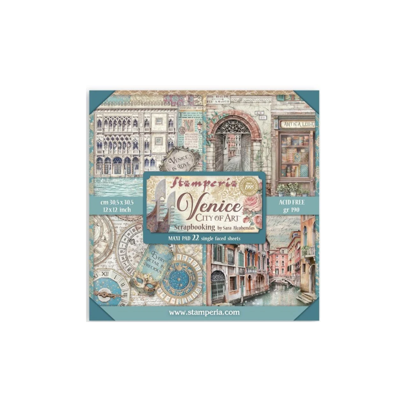 Stamperia Maxi Pad 22 sheets cm 30,5x30,5 (12"x12") Single face ...