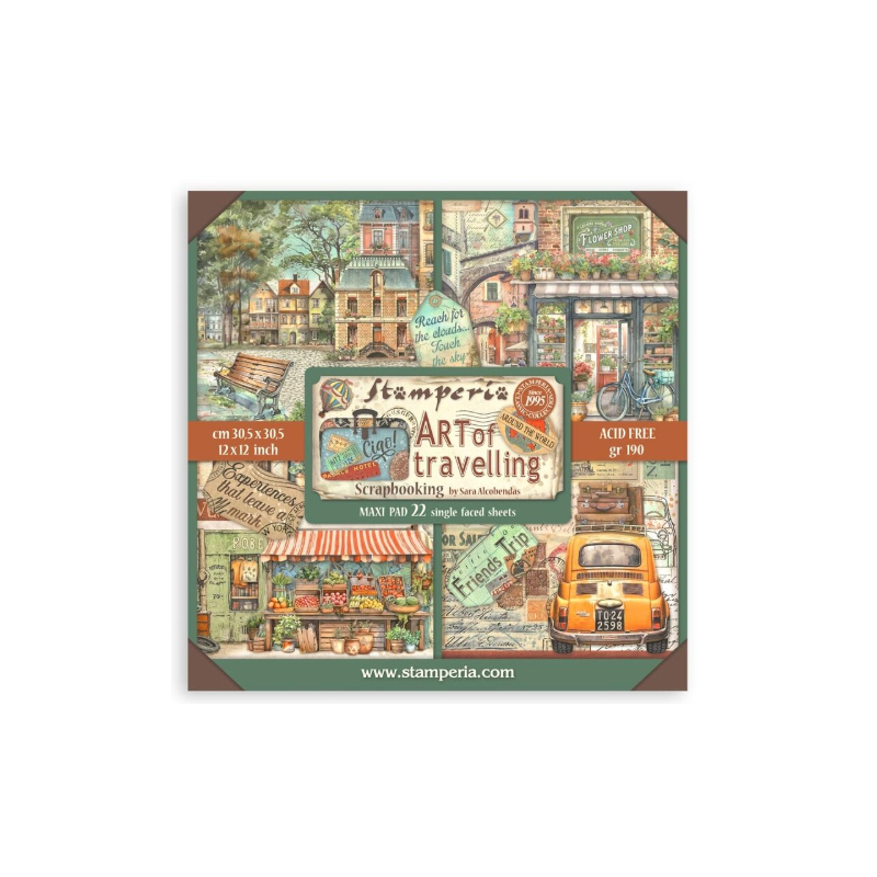 Stamperia Maxi Pad 22 sheets cm 30,5x30,5 (12"x12") Single face - Art ...