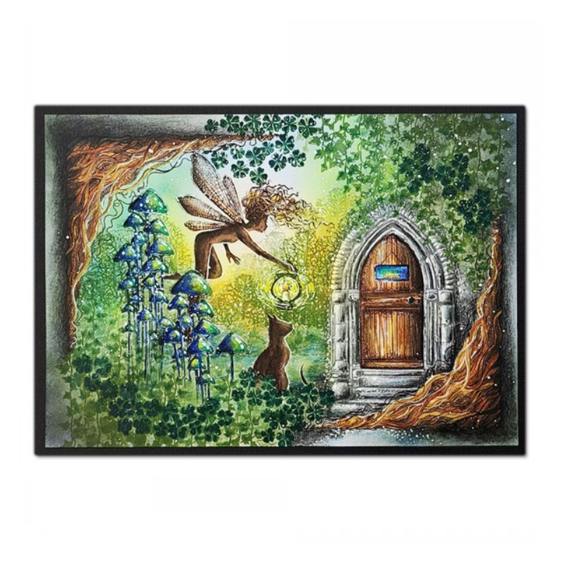 Lavinia Dragon Tree Root Corner Stamp LAV875