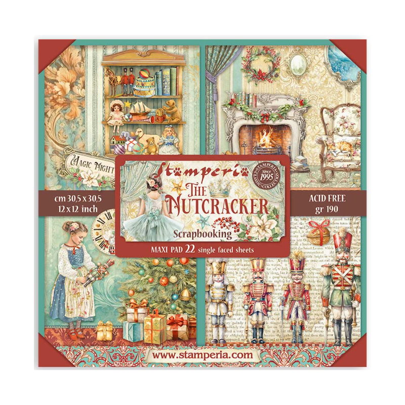 Stamperia Maxi Pad 22 sheets cm 30,5x30,5 (12"x12") Single face - The ...