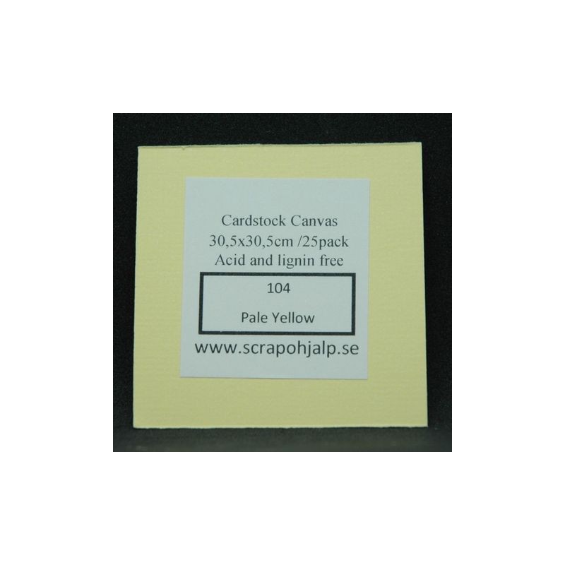 Scrap & Hjälp Cardstock Pale Yellow 12"x12" 25 pack eller styckvis SoH104