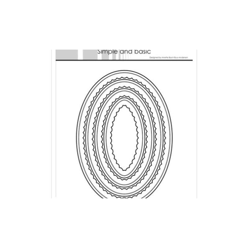 Simple and Basic die Inner Scallop Oval"